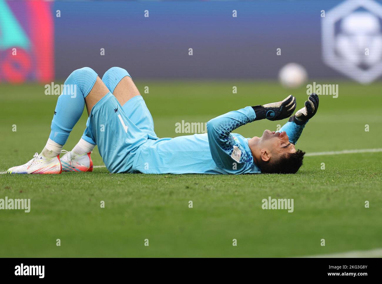 Doha, Qatar. 21st Nov, 2022. Alireza Beiranvand, goalkeeper of Iran ...