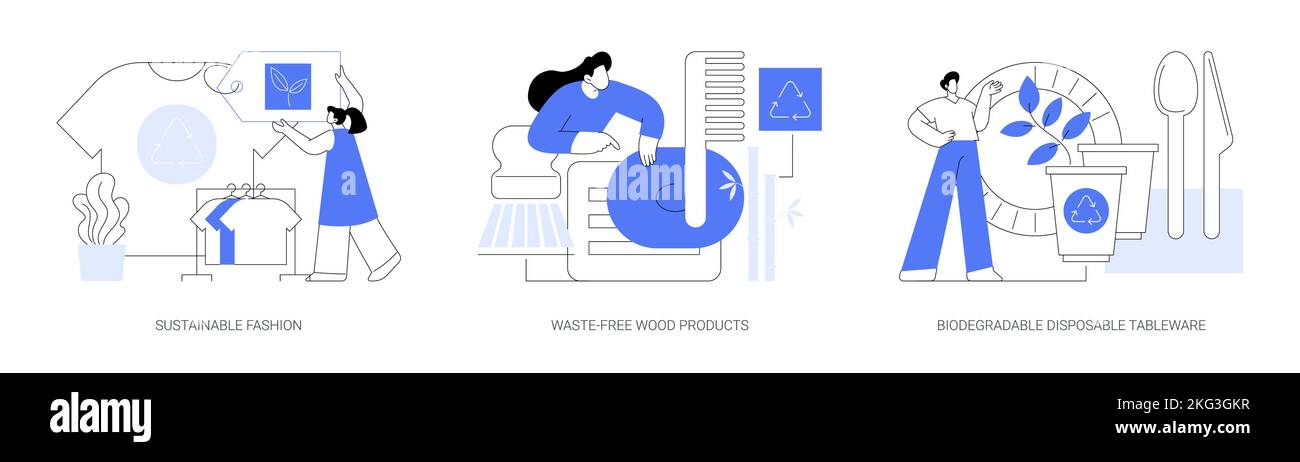 Eco-friendly materials abstract concept vector illustrations Stock ...