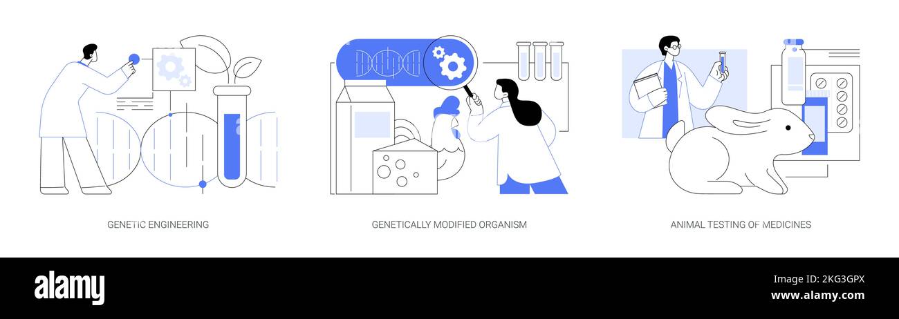 Biotechnology abstract concept vector illustrations Stock Vector Image ...