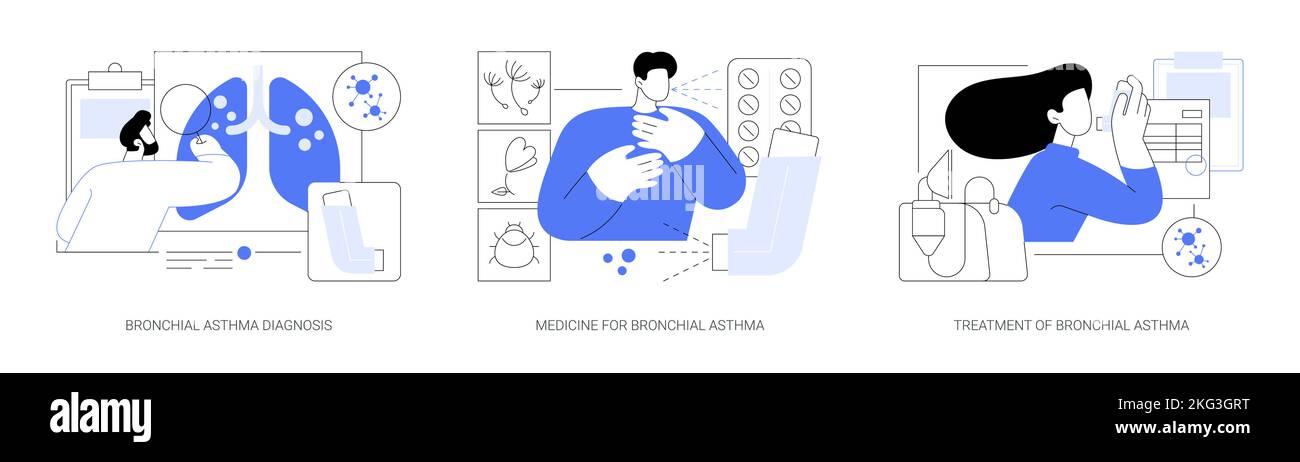 Respiratory illness abstract concept vector illustrations Stock Vector ...