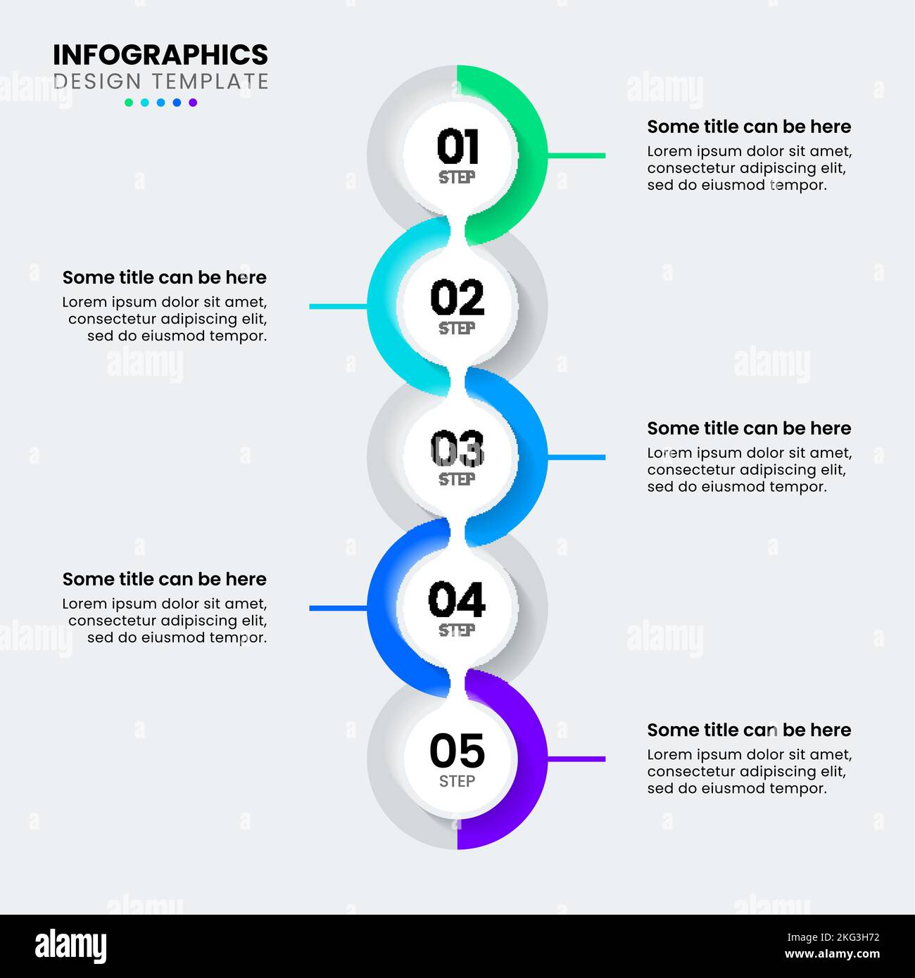 Infographic template with 5 options or steps. Can be used for workflow layout, diagram, banner ...