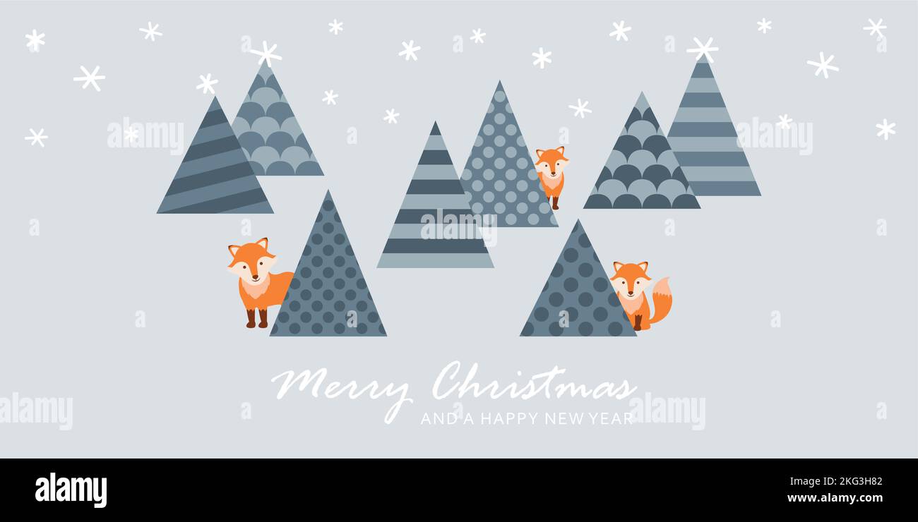 Cute fox winter Stock Vector Images - Alamy
