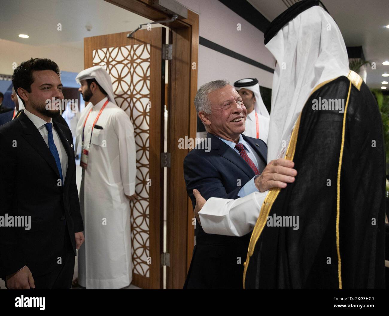 Emir of Qatar Sheikh Tamim bin Hamad al Tani receives King of Jordan ...