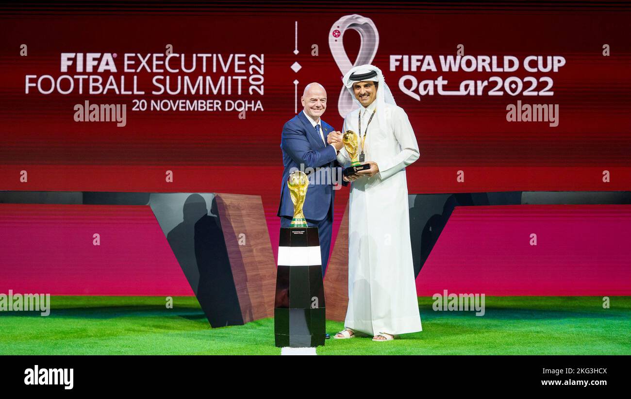 Emir of Qatar Sheikh Tamim bin Hamad al Tani poses with Gianni ...