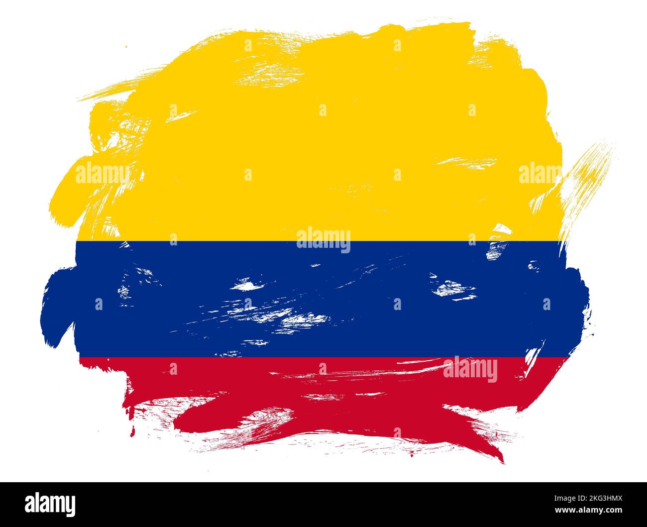 Flag colombia painted brush hi-res stock photography and images - Alamy