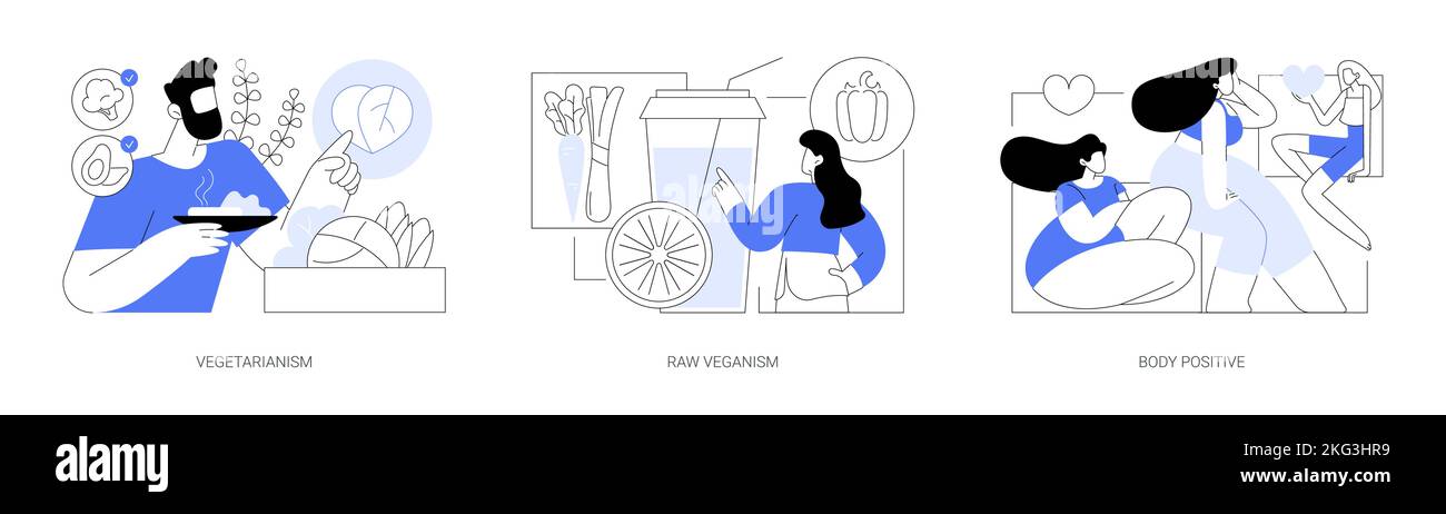 Healthy lifestyle abstract concept vector illustrations Stock Vector ...