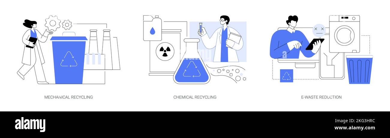 Industrial waste management abstract concept vector illustrations Stock ...