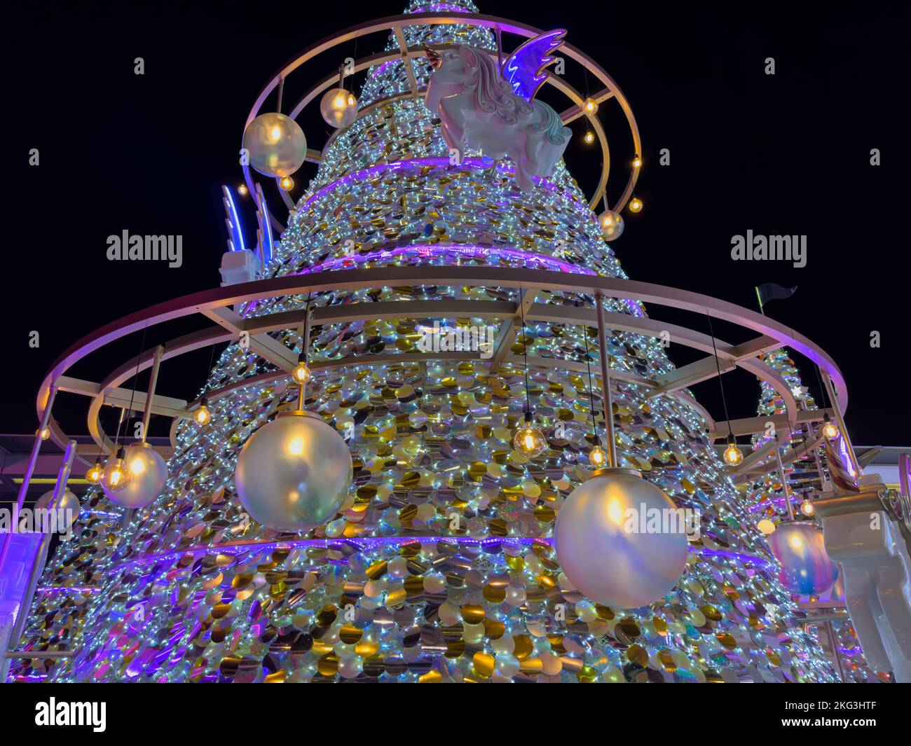 Christmas decorations near harbour city mall of Hong Kong Stock Photo - Alamy