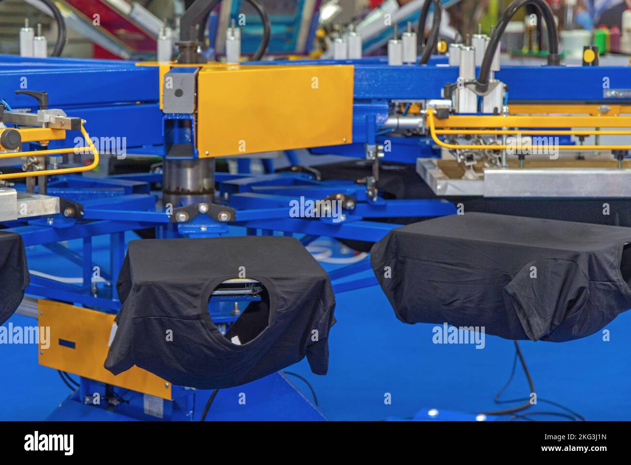 Automatic Screen Printing Machinery Carousel in Print Office Stock ...