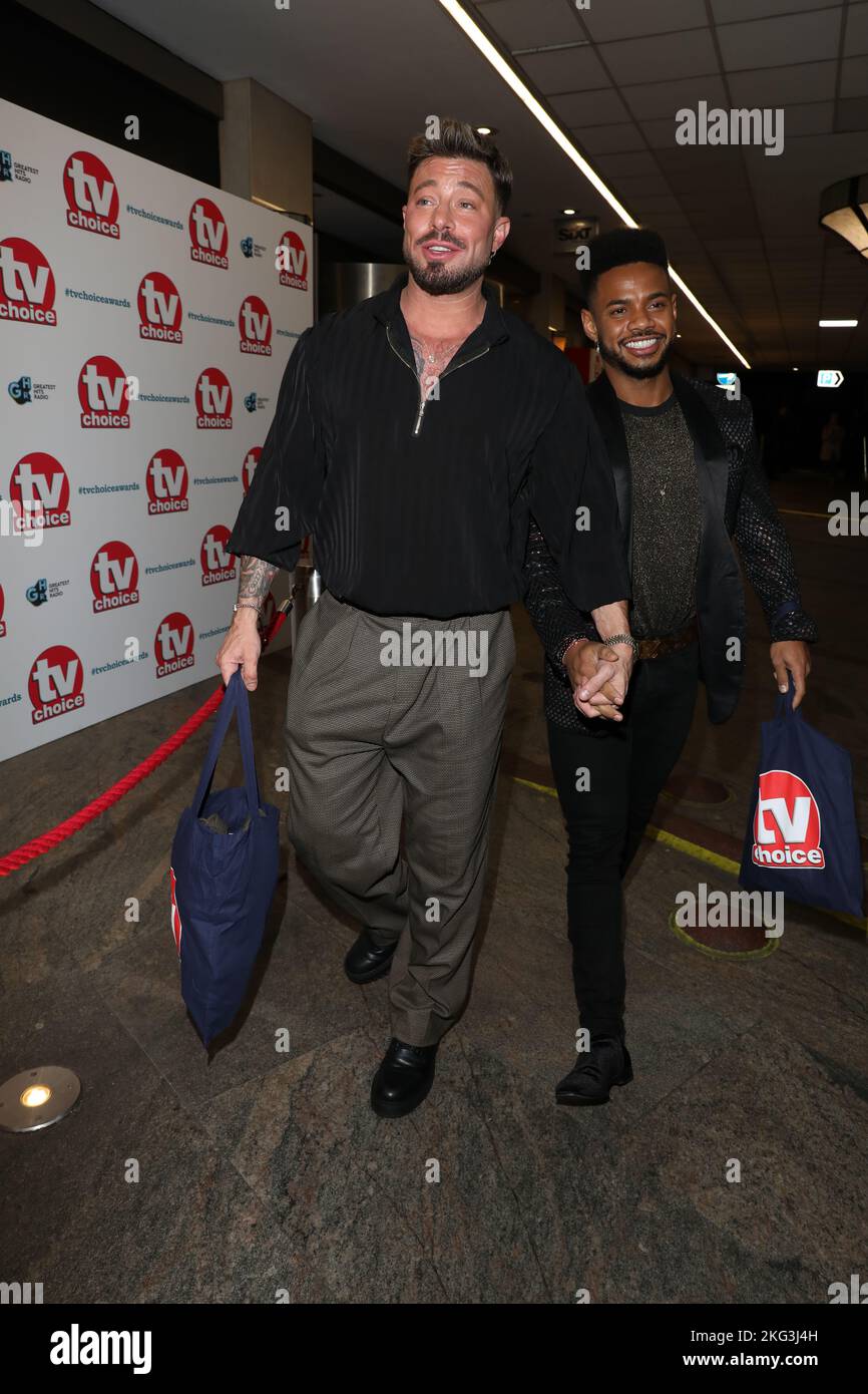 Duncan James and his partner depart the annual TV Choice Awards at ...