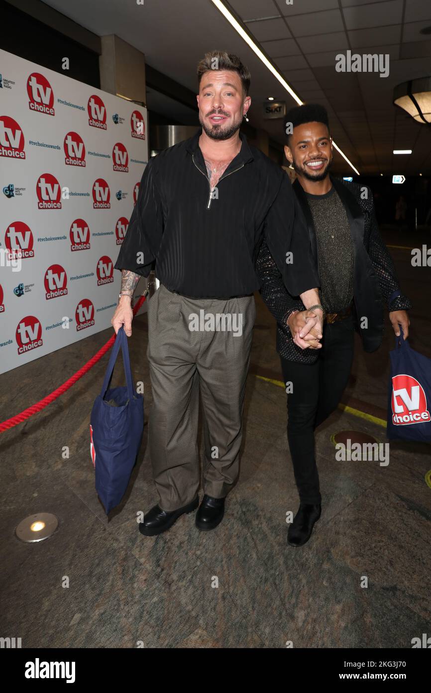 Duncan James and his partner depart the annual TV Choice Awards at ...