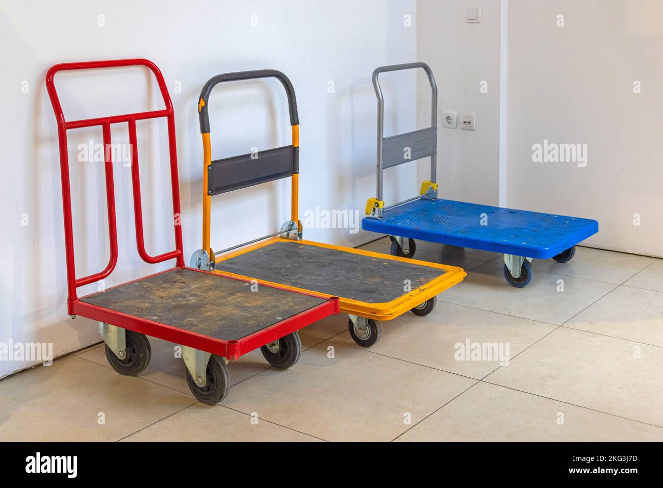 Platform Cart Dolly Hand Truck Storage Indoor Transport Stock Photo - Alamy