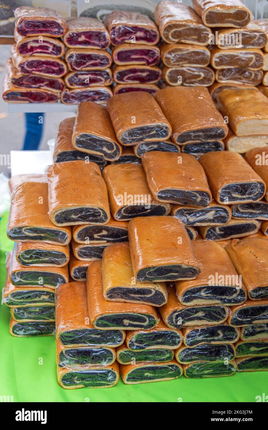 Stack of Baked Poppy Seed Pies Traditional Winter Dessert Stock Photo ...
