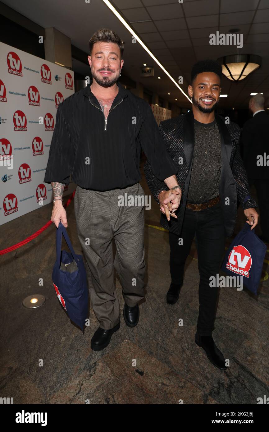 Duncan James and his partner depart the annual TV Choice Awards at ...