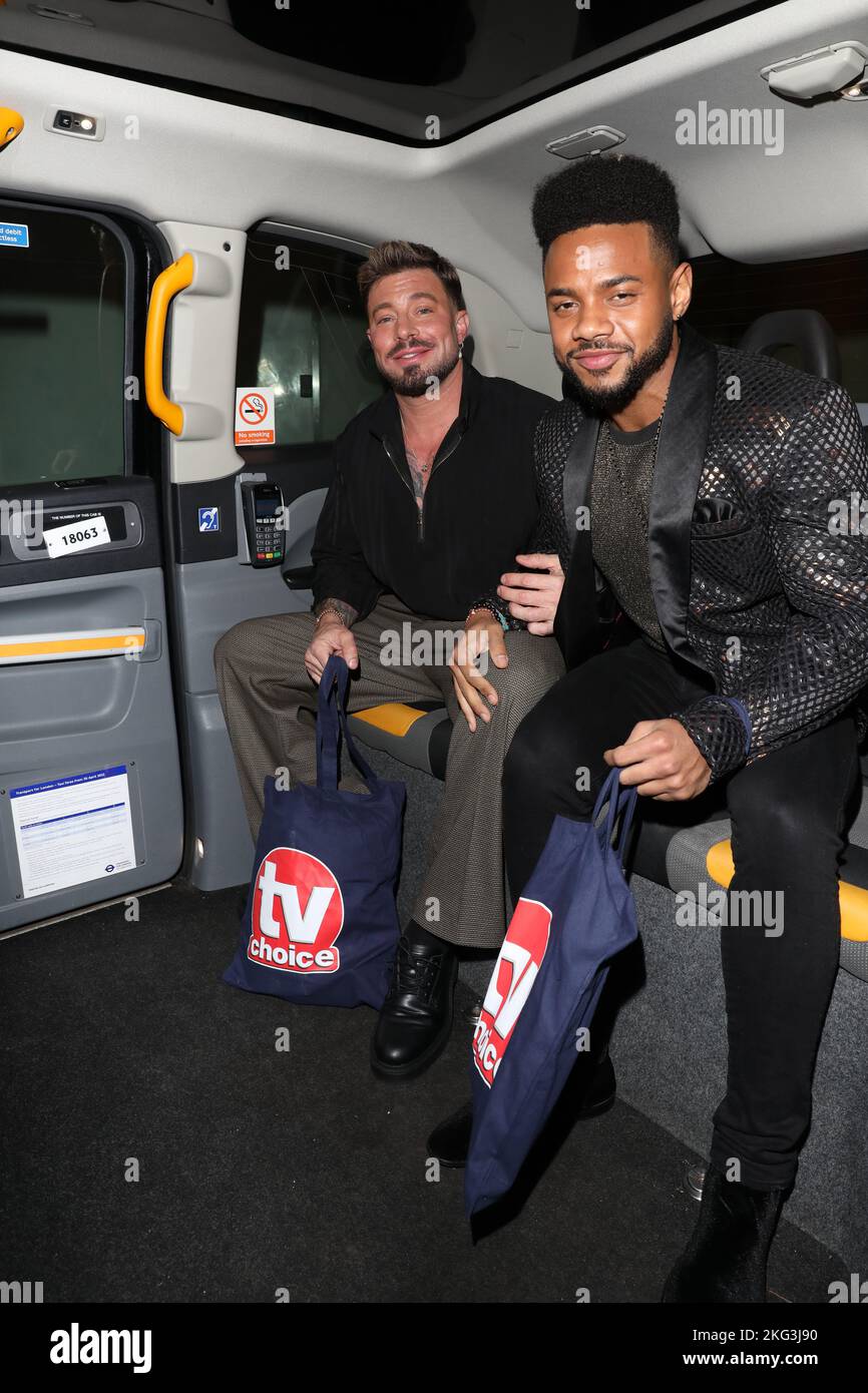 Duncan James and his partner depart the annual TV Choice Awards at ...