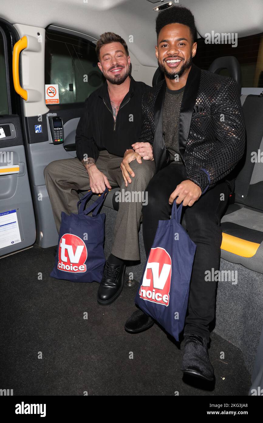 Duncan James and his partner depart the annual TV Choice Awards at ...