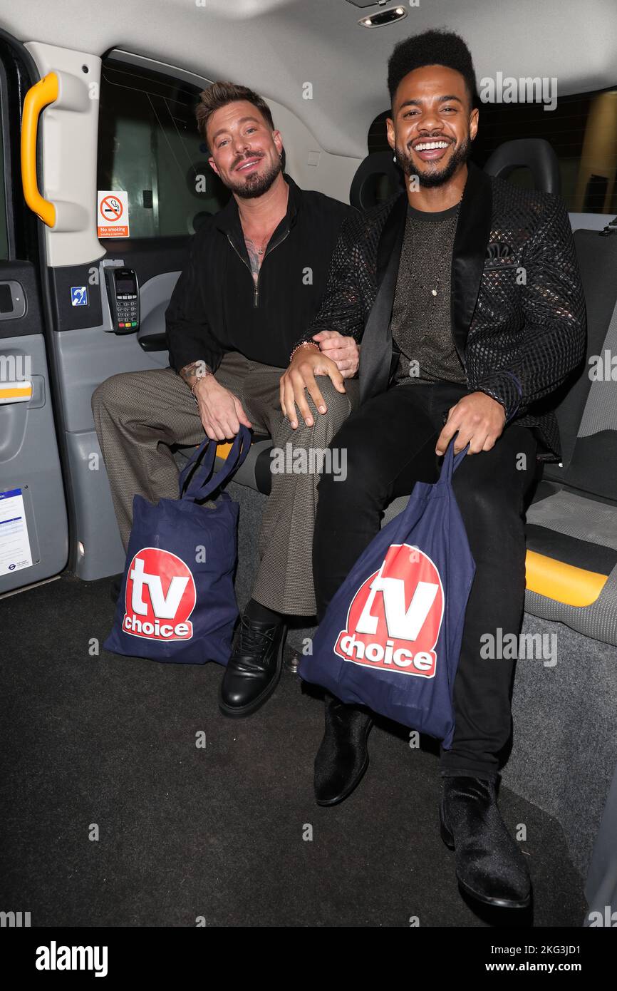 Duncan James and his partner depart the annual TV Choice Awards at ...