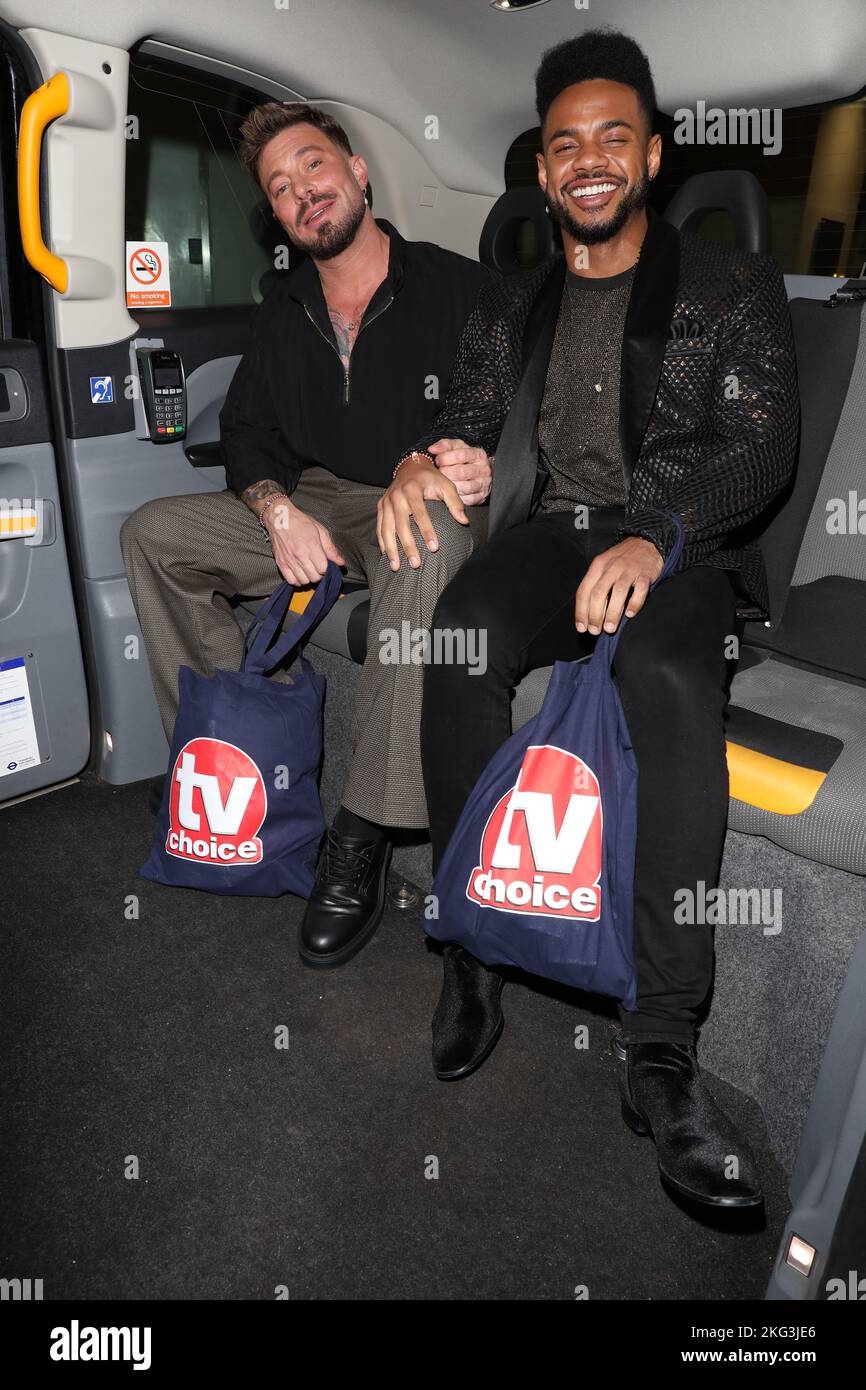 Duncan James and his partner depart the annual TV Choice Awards at ...