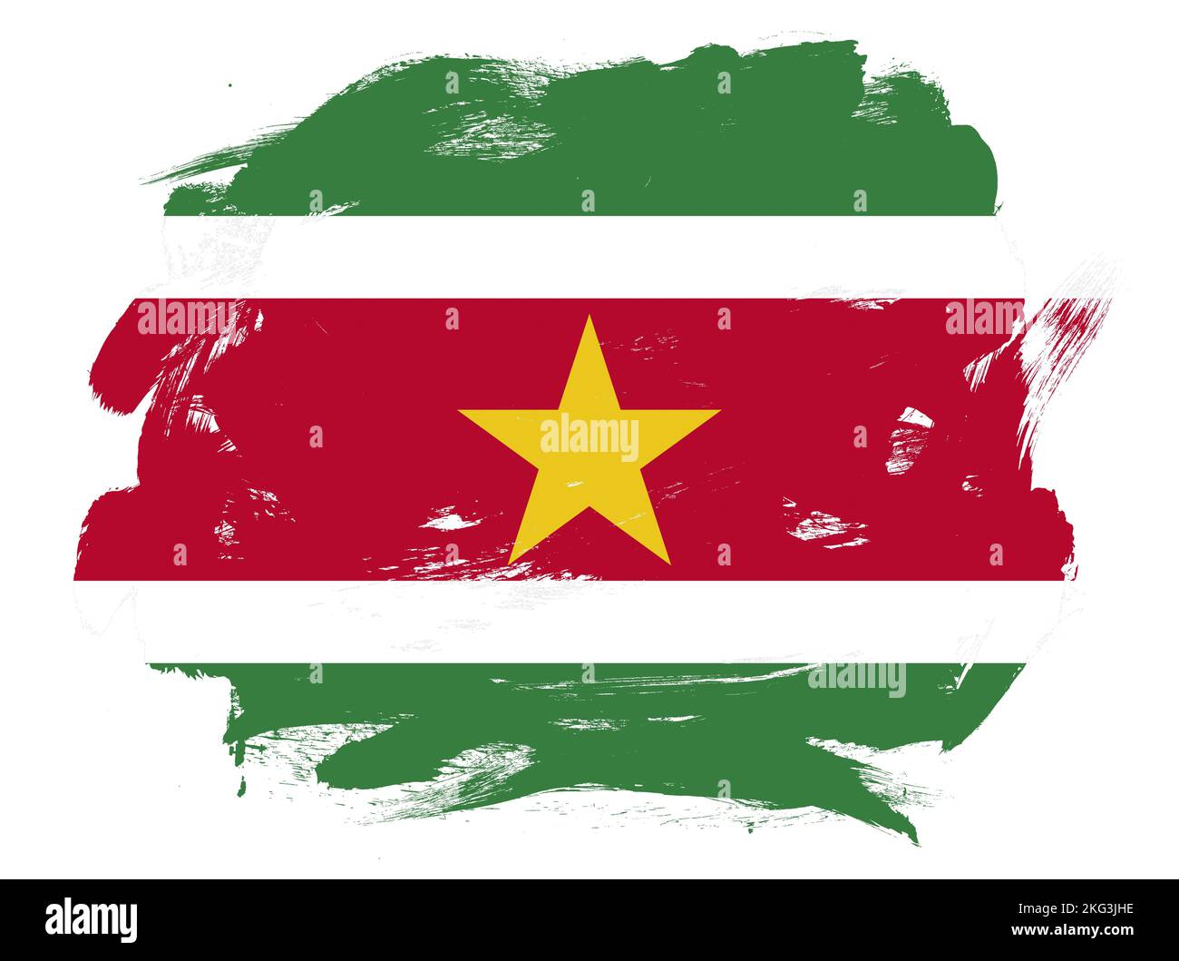 Suriname painted flag hi-res stock photography and images - Alamy