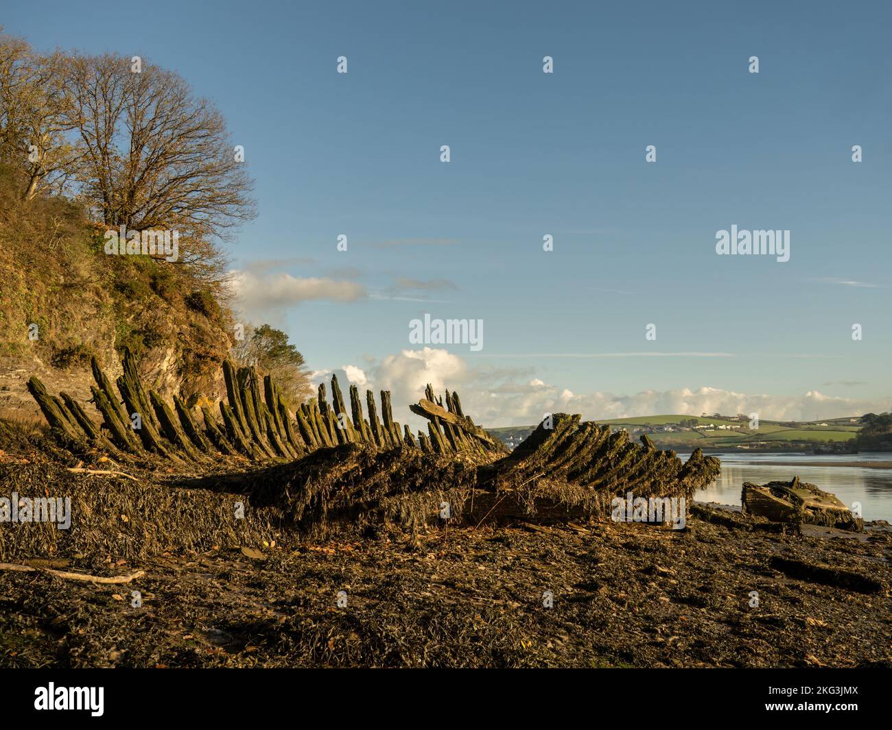 Old wooden ship wreck river hi-res stock photography and images - Alamy