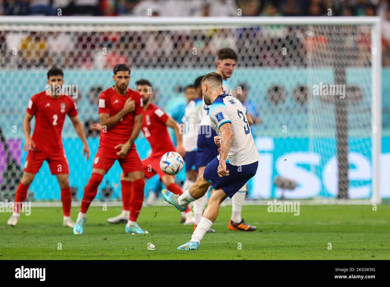 Luke Shaw during the FIFA World Cup Qatar 2022 Group B match between ...