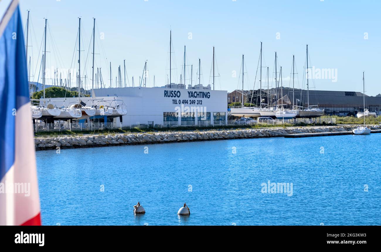 Toulon, France view of the port and harbour and Russo Yachting Stock ...