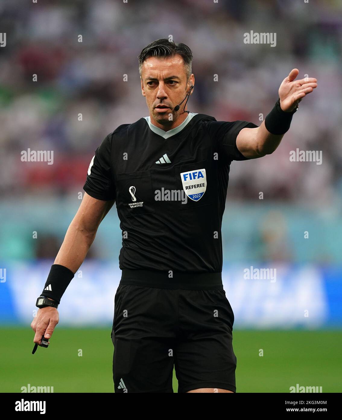 Referee Raphael Claus during the FIFA World Cup Group B match at the ...