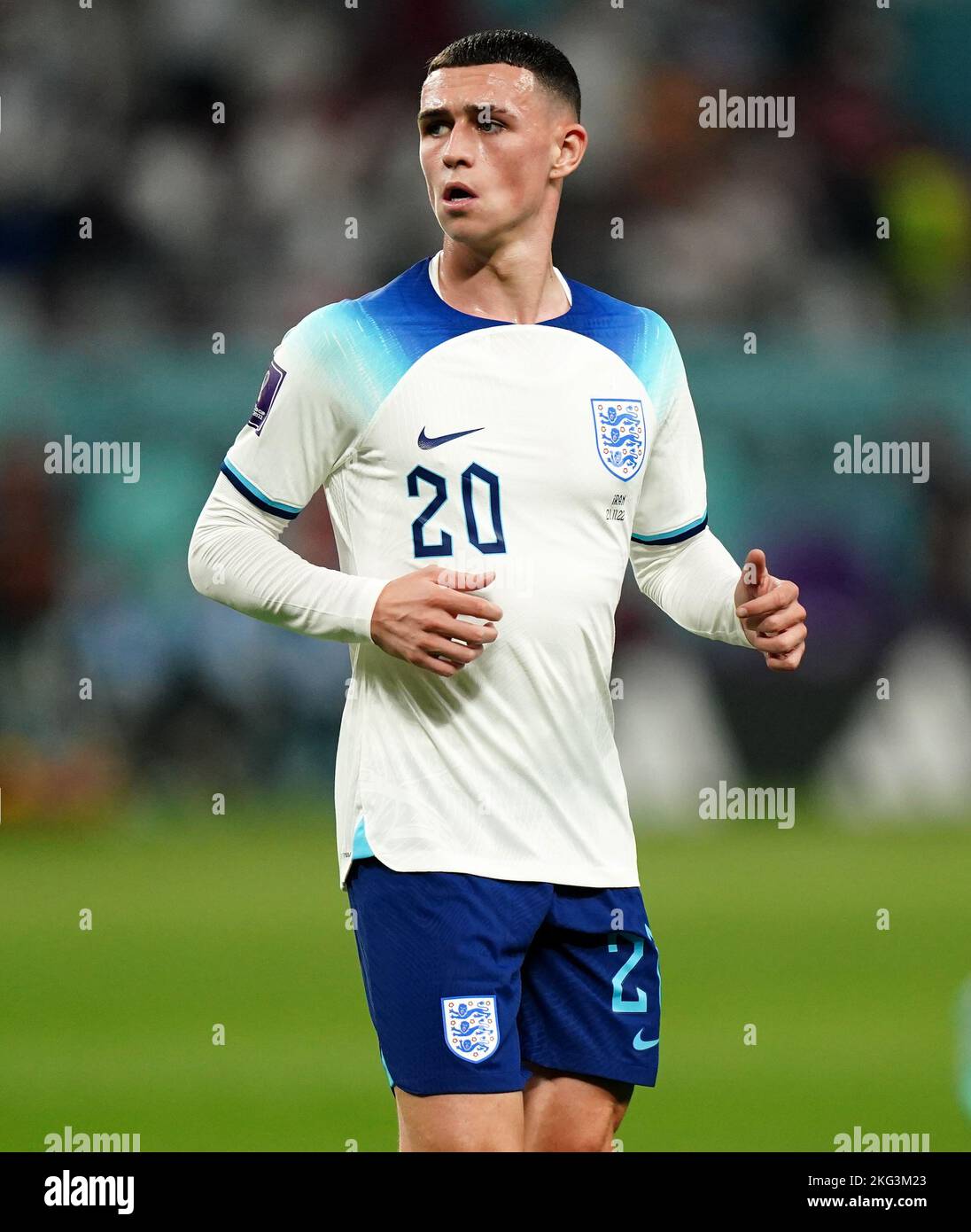 England's Phil Foden during the FIFA World Cup Group B match at the ...
