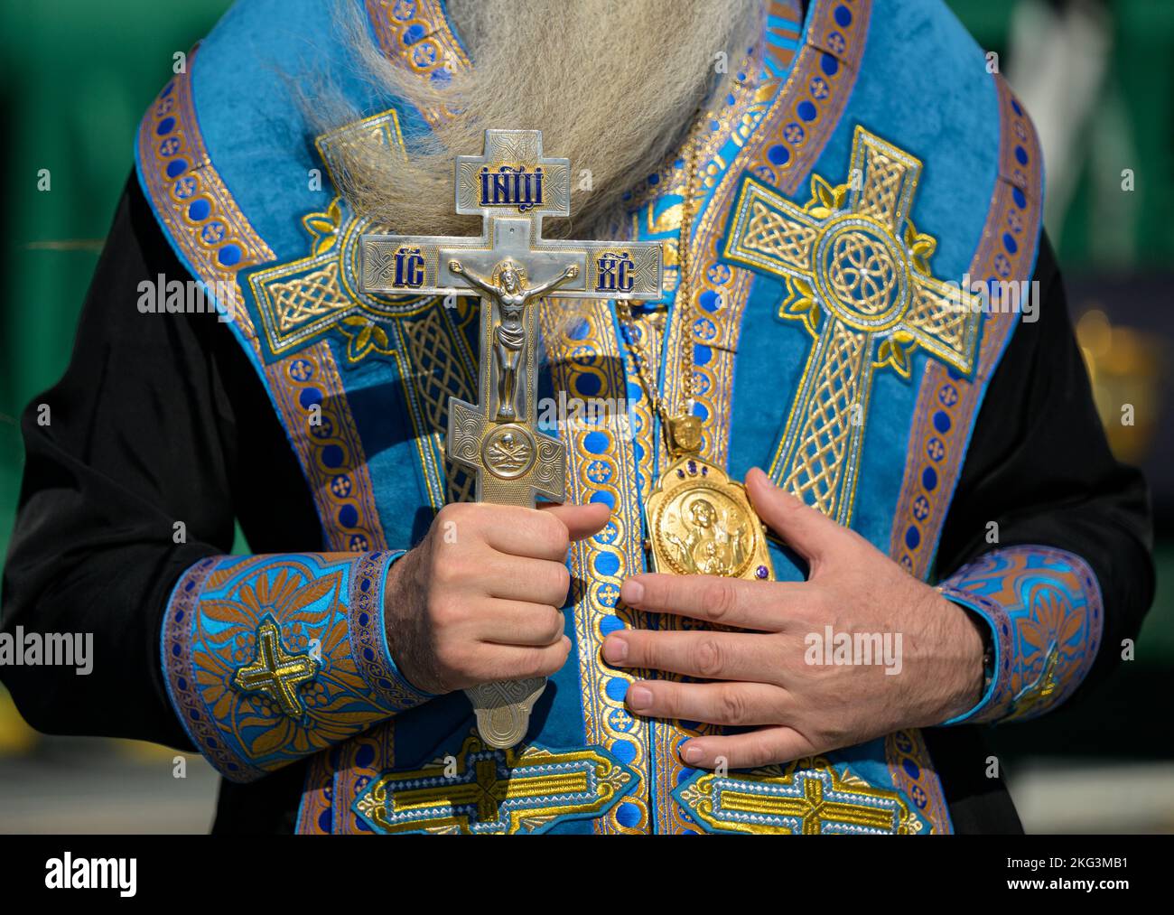 Expedition 68 Soyuz MS-22 rocket is blessed by Bishop Ignatii at ...