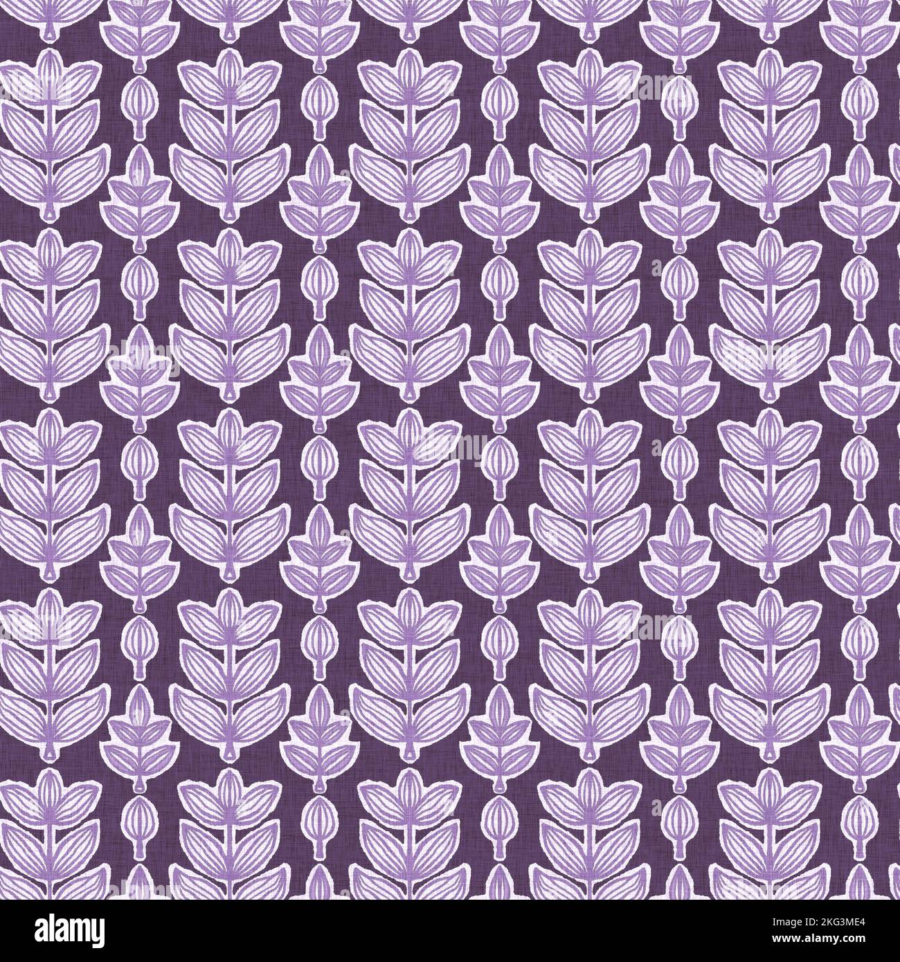 Gender neutral purple botanical foliage seamless raster background ...