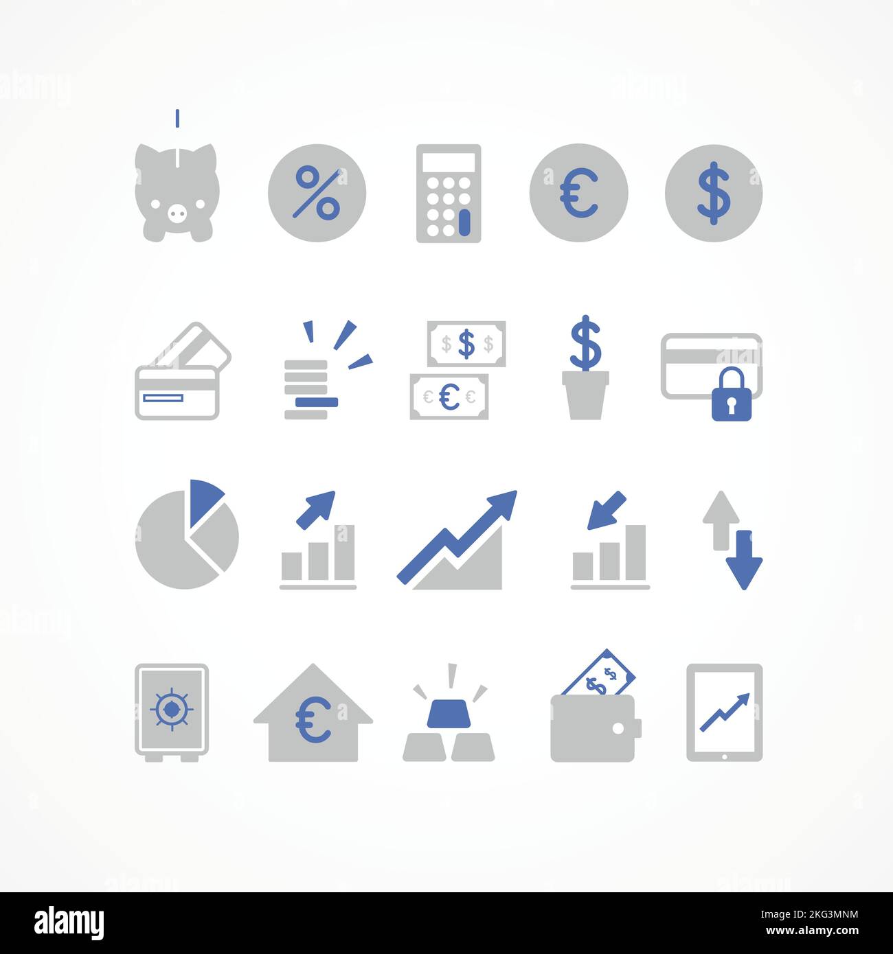 Financial icon set. Concept of finance, economy, prices. Vector ...