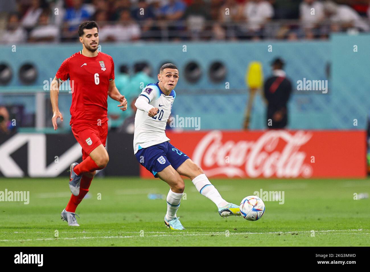 Phil Foden during the FIFA World Cup Qatar 2022 Group B match between ...