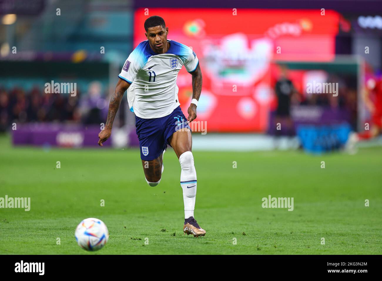 Marcus Rashford during the FIFA World Cup Qatar 2022 Group B match ...