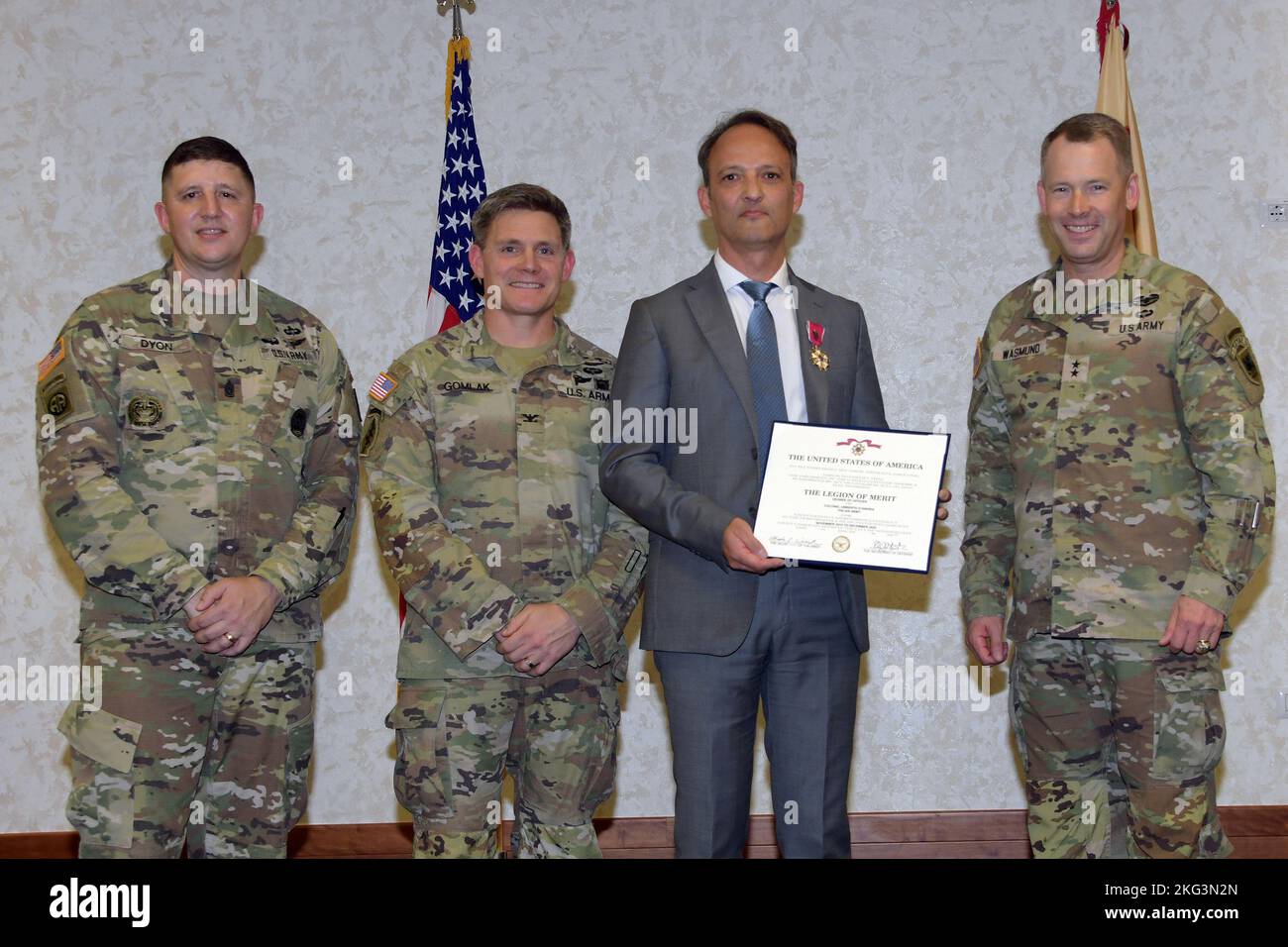 From left to right, Command Sgt. Maj. Jonathan D. Dyon, command Sgt ...