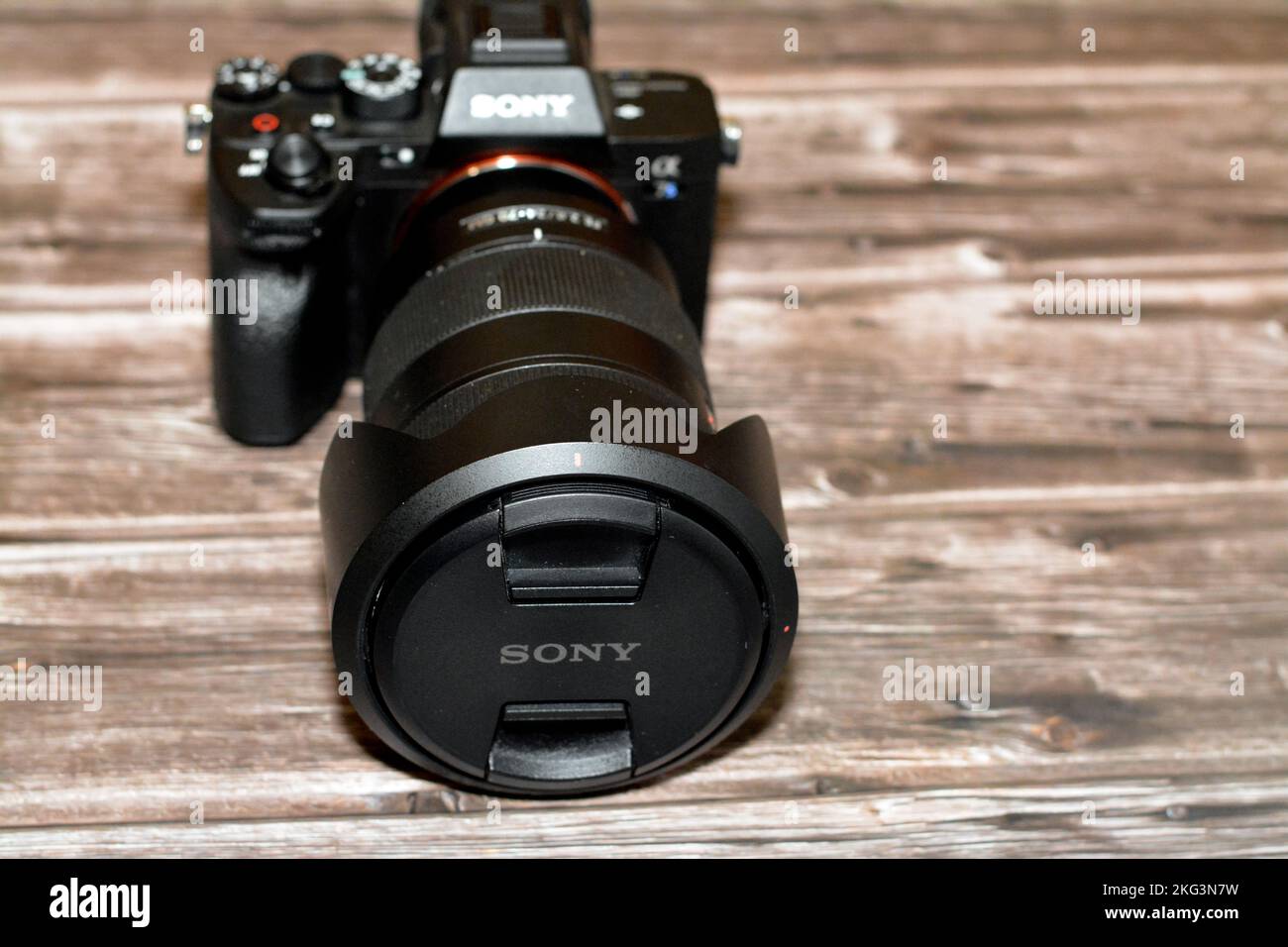Cairo, Egypt, October 20 2022: Sony Alpha A7s iii mirrorless professional full frame digital ...