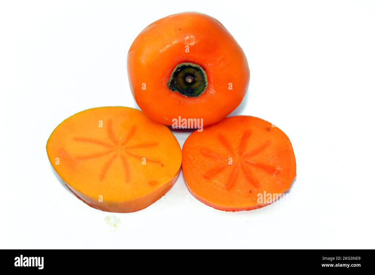 The persimmon is the edible fruit of a number of species of trees in ...