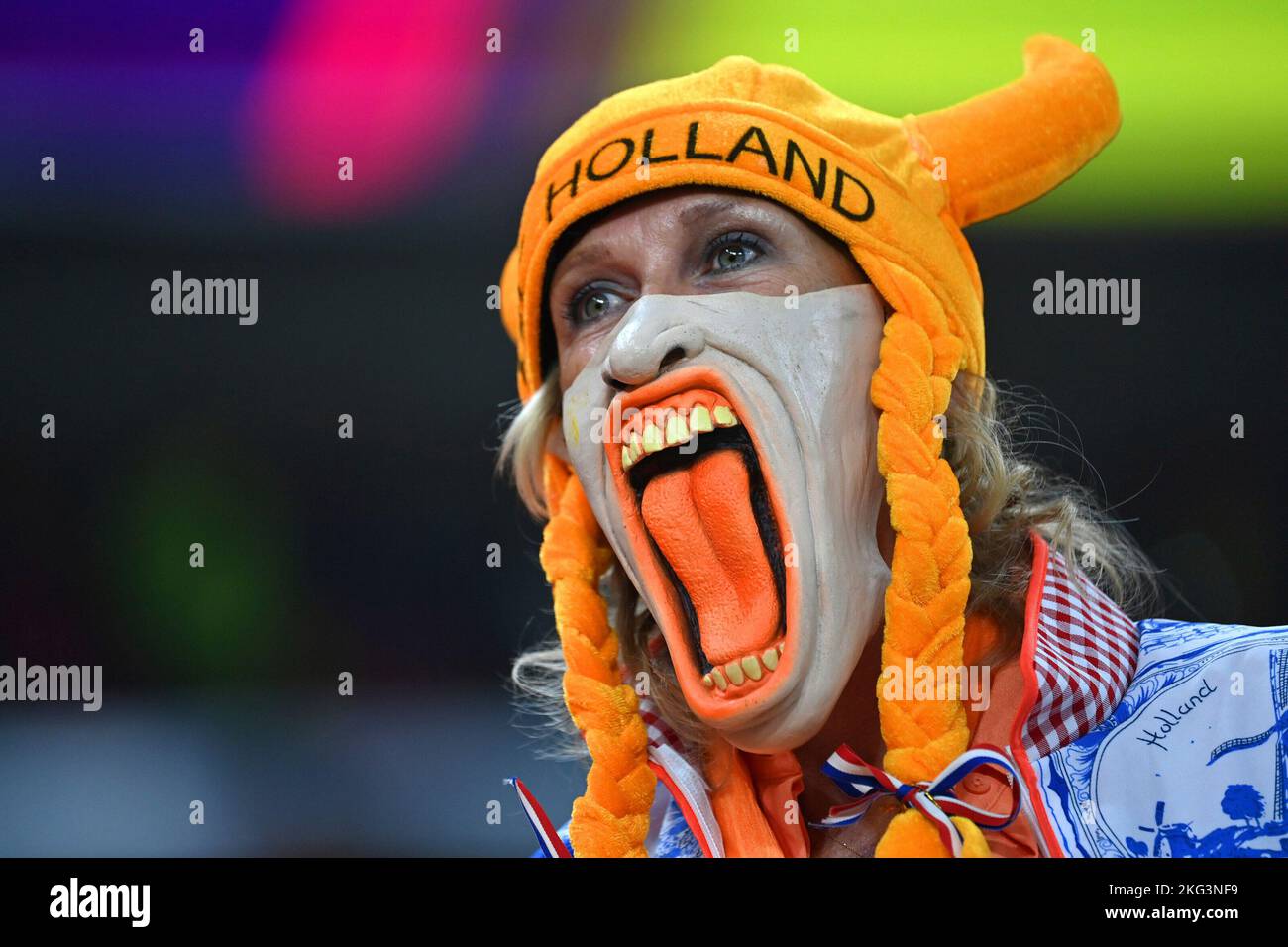 Doha, Katar. 21st Nov, 2022. Fan, football fan from the Netherlands ...