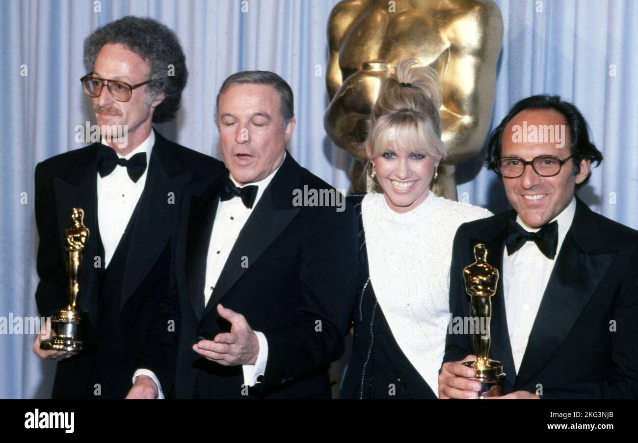David Shire, Gene Kelly, Olivia Newton-John and Norman Gimbel at the ...