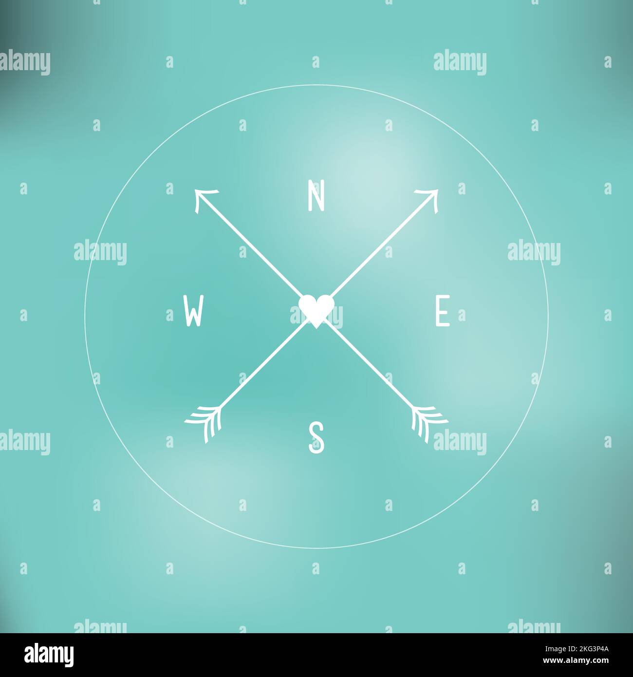 Minimal wind rose. Blurred background. Arrows. Vector illustration ...