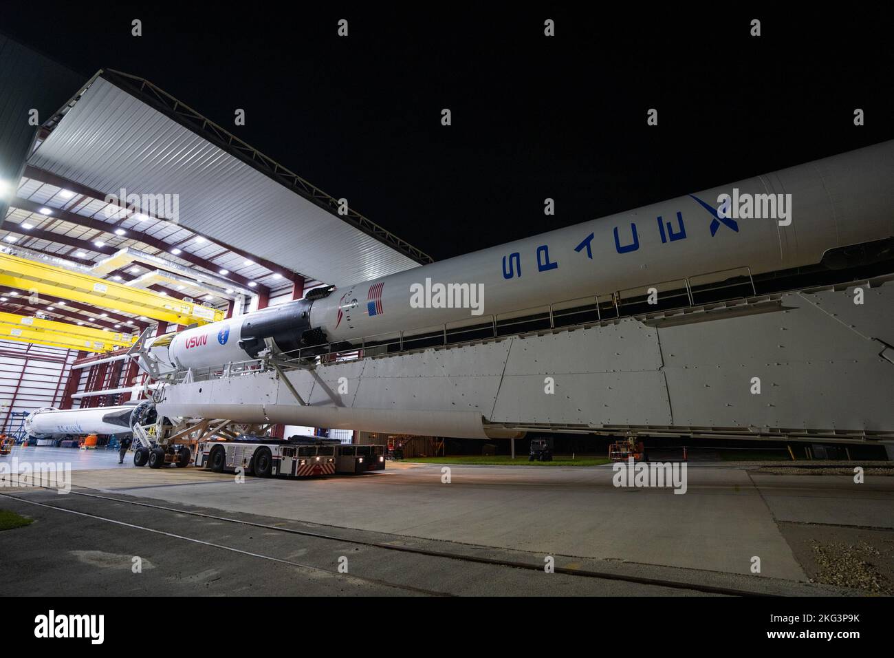 SpaceX Crew-5 Roll to Pad. SpaceX’s Falcon 9 rocket, with the Dragon ...