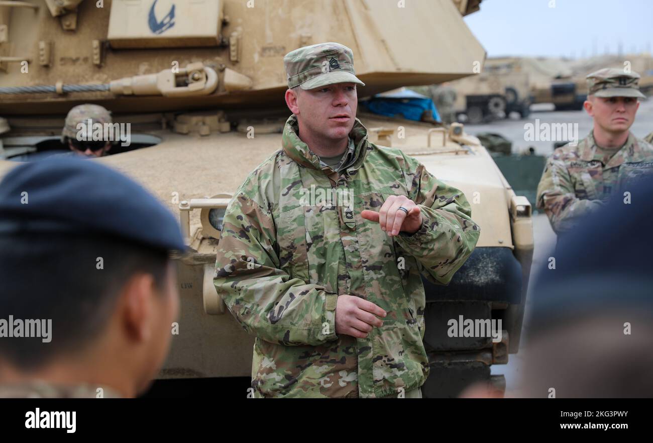 U.S. Army Sgt. 1st Class Joshua Tackett, Abrams tank commander and 3rd ...