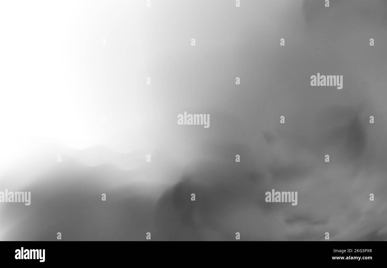 Black smoke, smog, soil and sand. Realistic vector isolated on ...