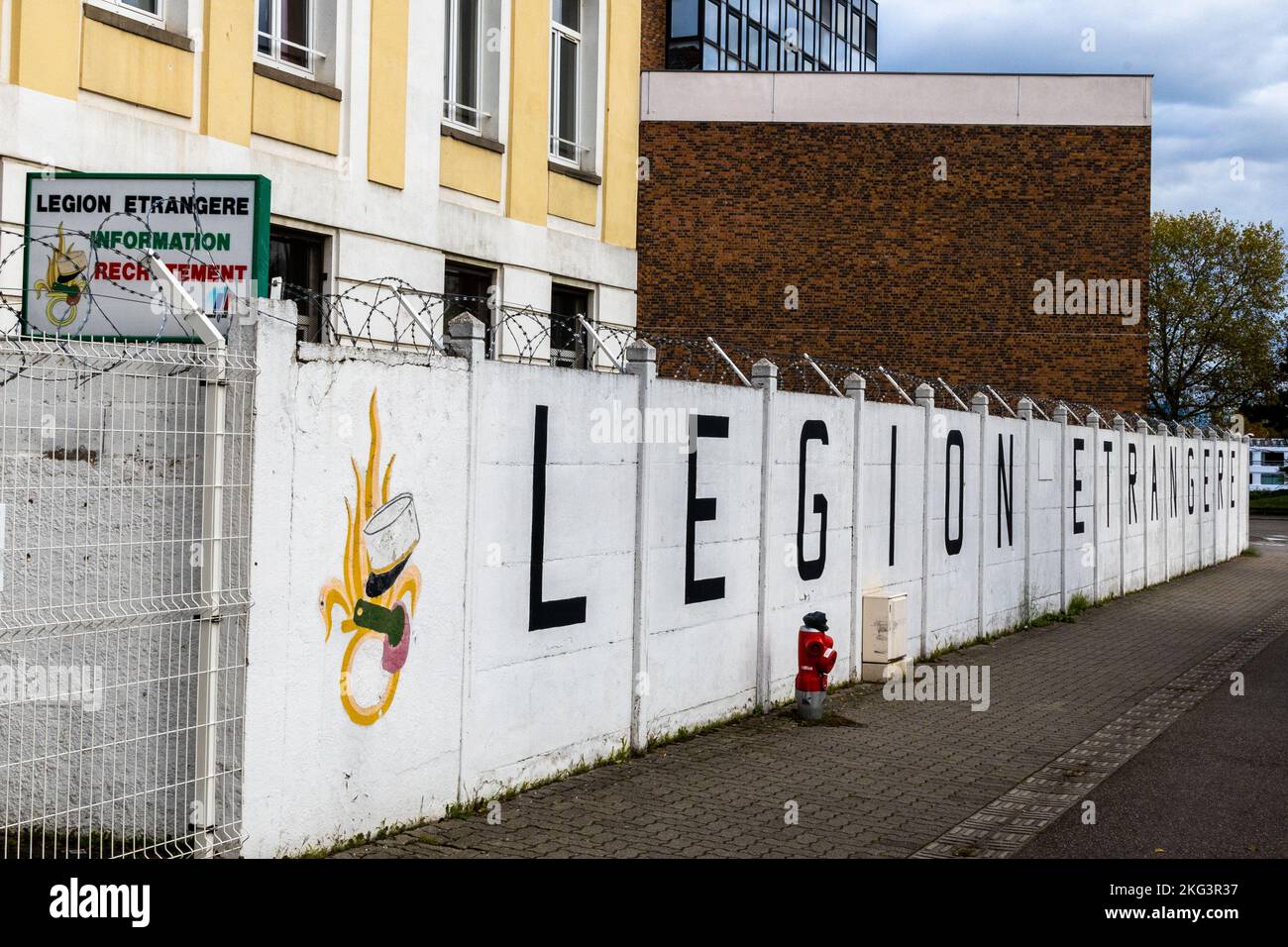 An exterior view of the Legion Etrangere (Foreign Legion) in Strasbourg ...