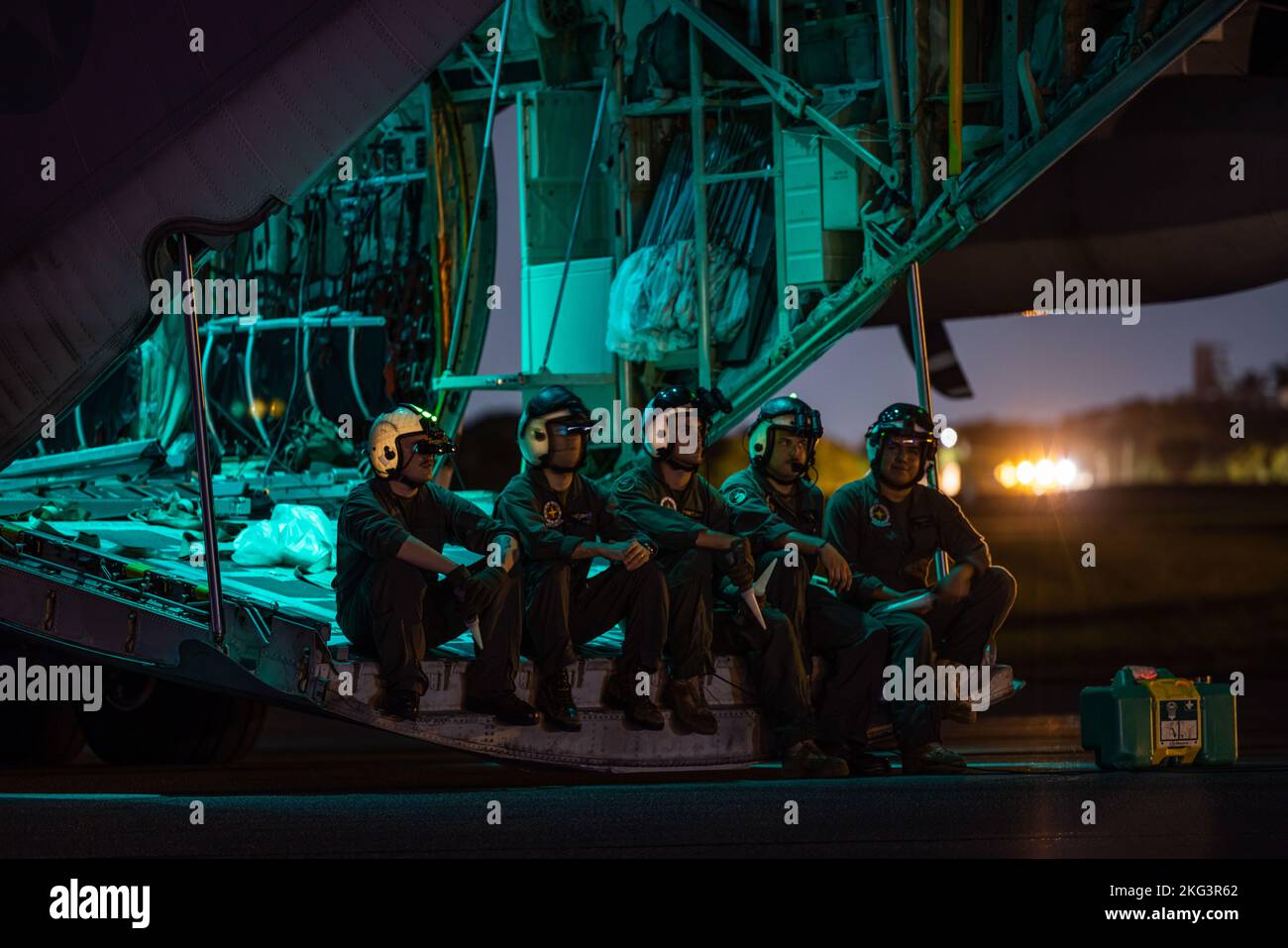 U.S. Marines assigned to Marine Aerial Refueler Transport Squadron 152 ...