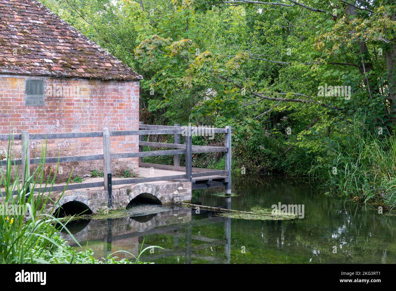 The Eel House astride the River Alre Alresford Hampshire England Stock ...