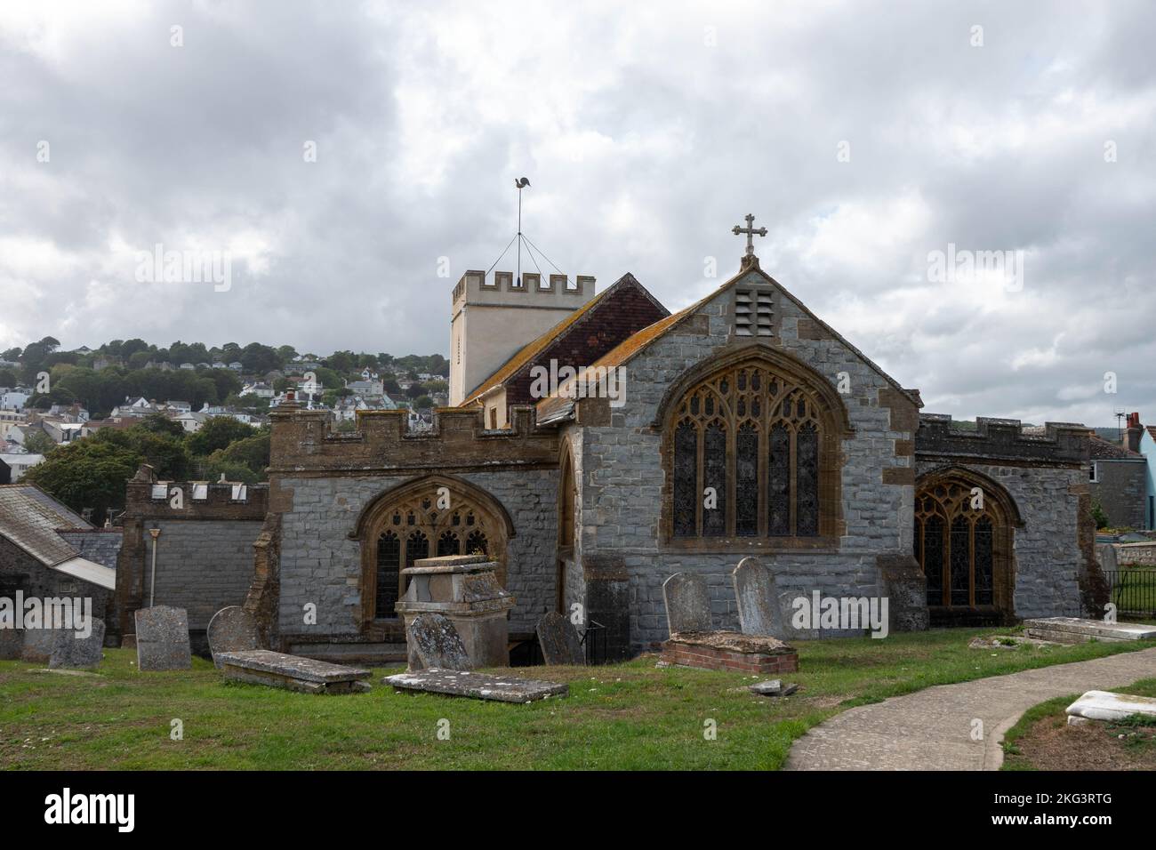 view of St Michaels Church Lyme Regis Dorset England Stock Photo - Alamy