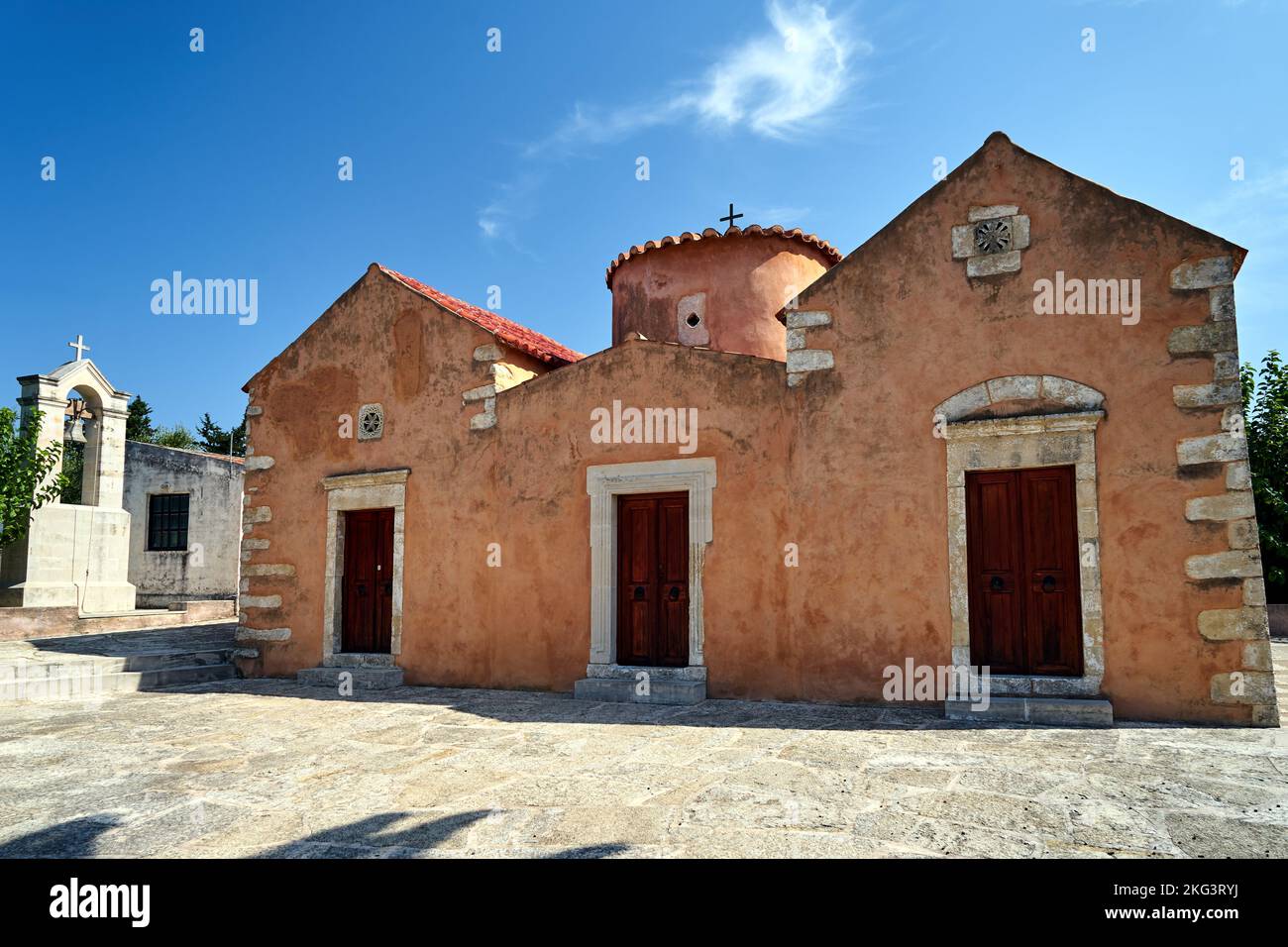 medieval orthodox church on the island of Crete in Greece Stock Photo ...
