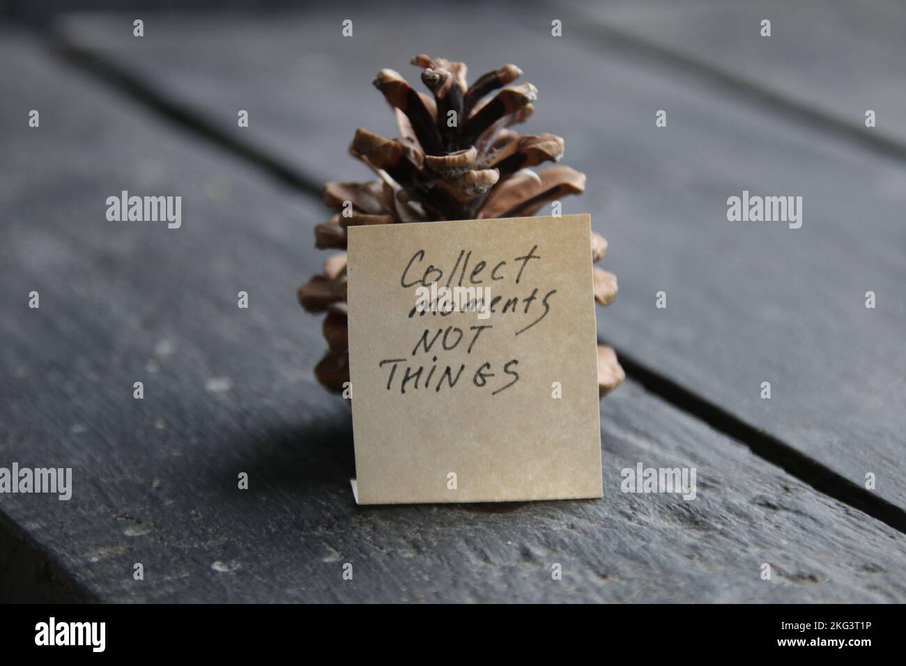 Collect moments not things concept Stock Photo - Alamy