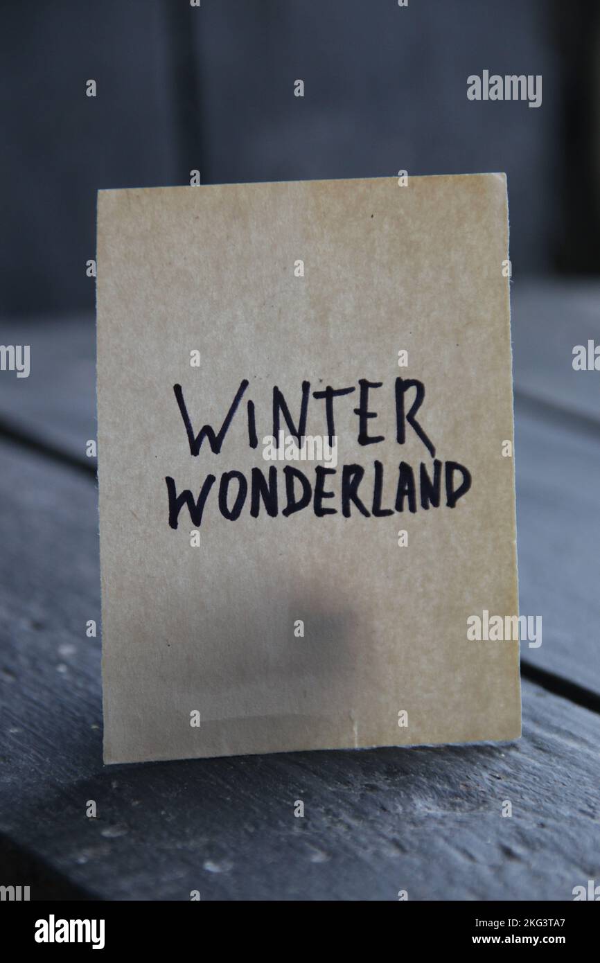 Winter wonderland concept. Vintage style Stock Photo - Alamy