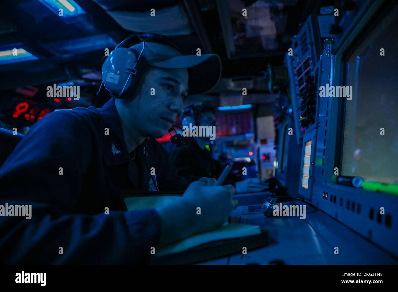 PHILIPPINE SEA (Oct. 27, 2022) Operations Specialist 2nd Class Aaron ...